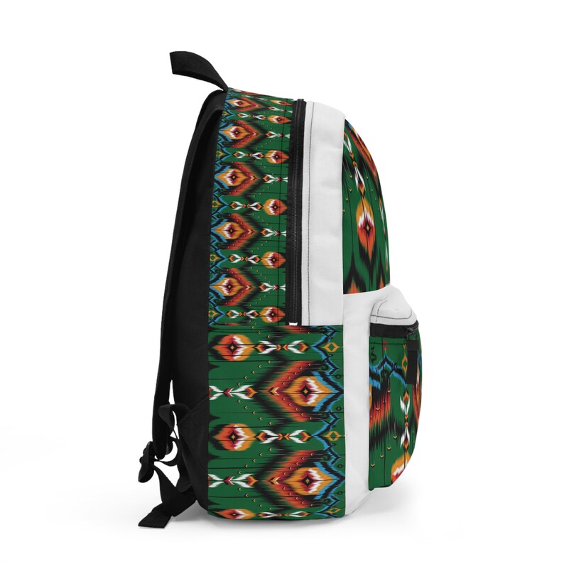 Green White Backpack Bag Backpack Native Backpack School Gift Back to ...