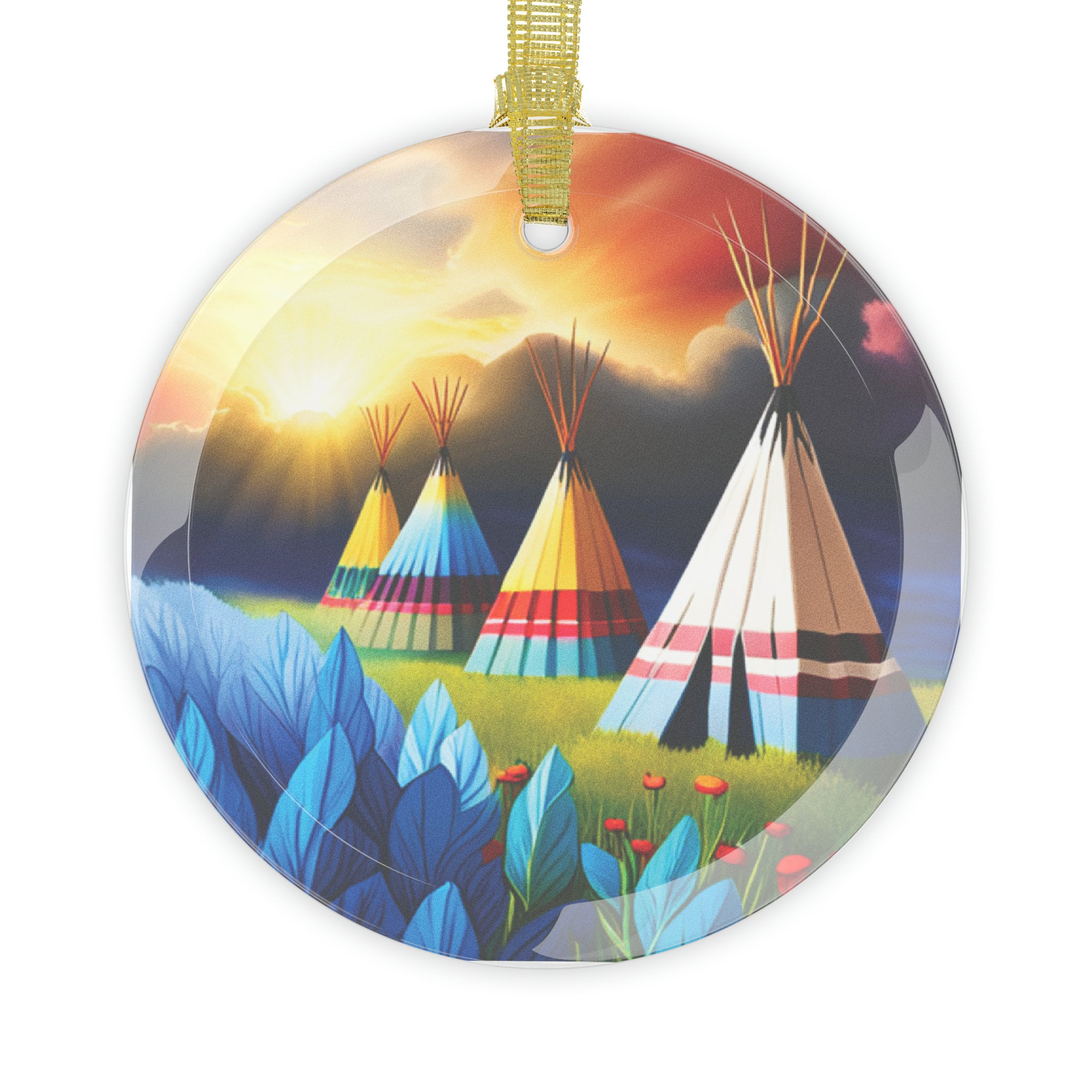 Glass Ornament Bundles Native American Christmas Ornament Indigenous ...
