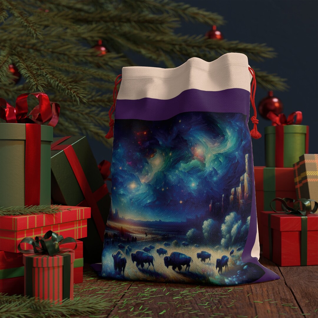 Indigenous Buffalo Starry Night Art Gift Bag Native American Design ...