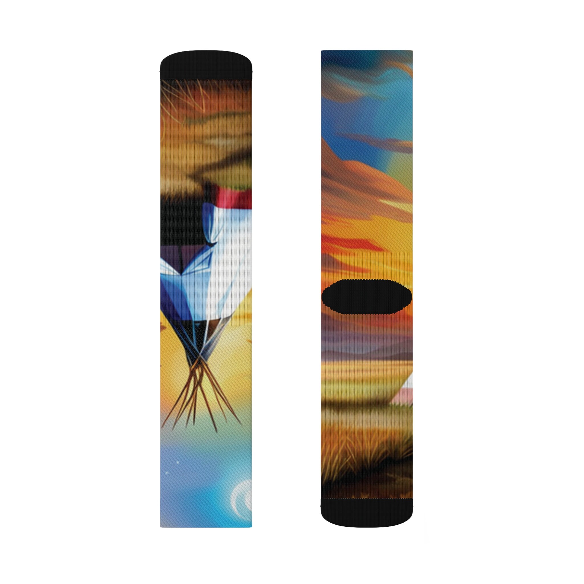 Indigenous Teepee Inspired Sublimation Socks Native American ...