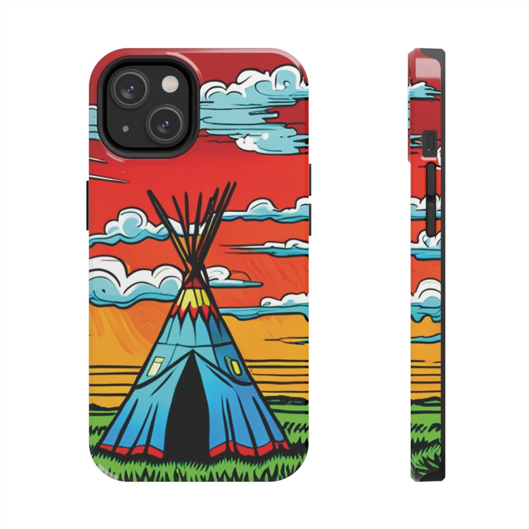 Indigenous Art Phone Protector Teepee Art Cellular Case Gift Phone ...
