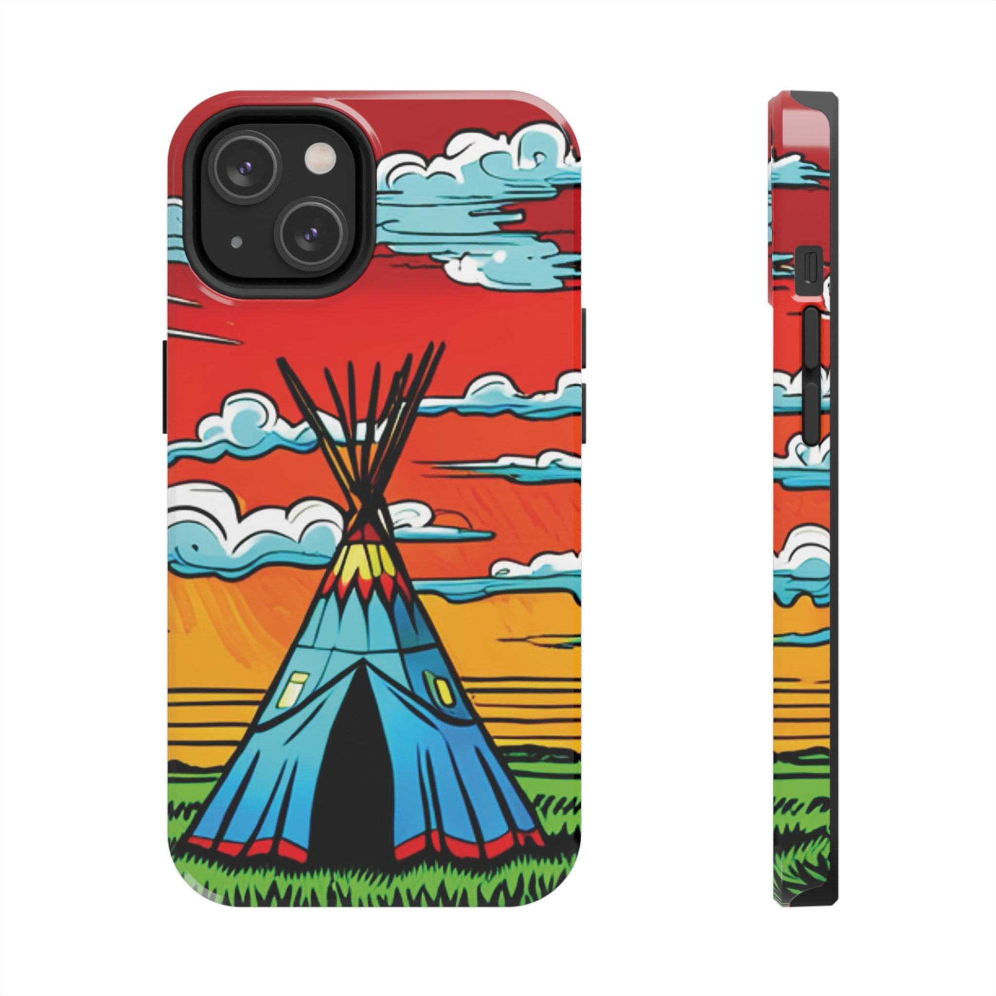 Indigenous Art Phone Protector Teepee Art Cellular Case Gift Phone ...