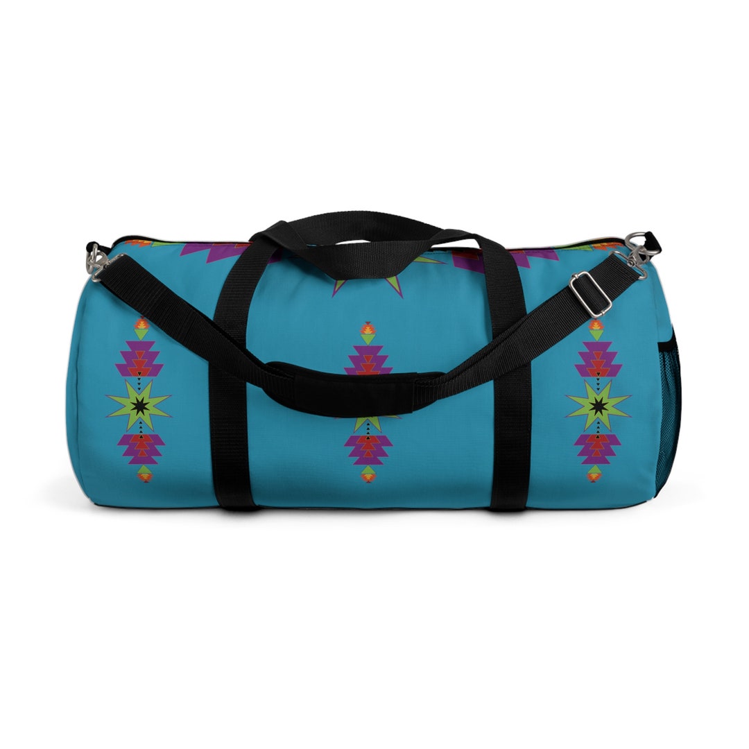 First Nations Duffel Bag Southwest Shape Art Tote Indigenous Duffle Bag ...