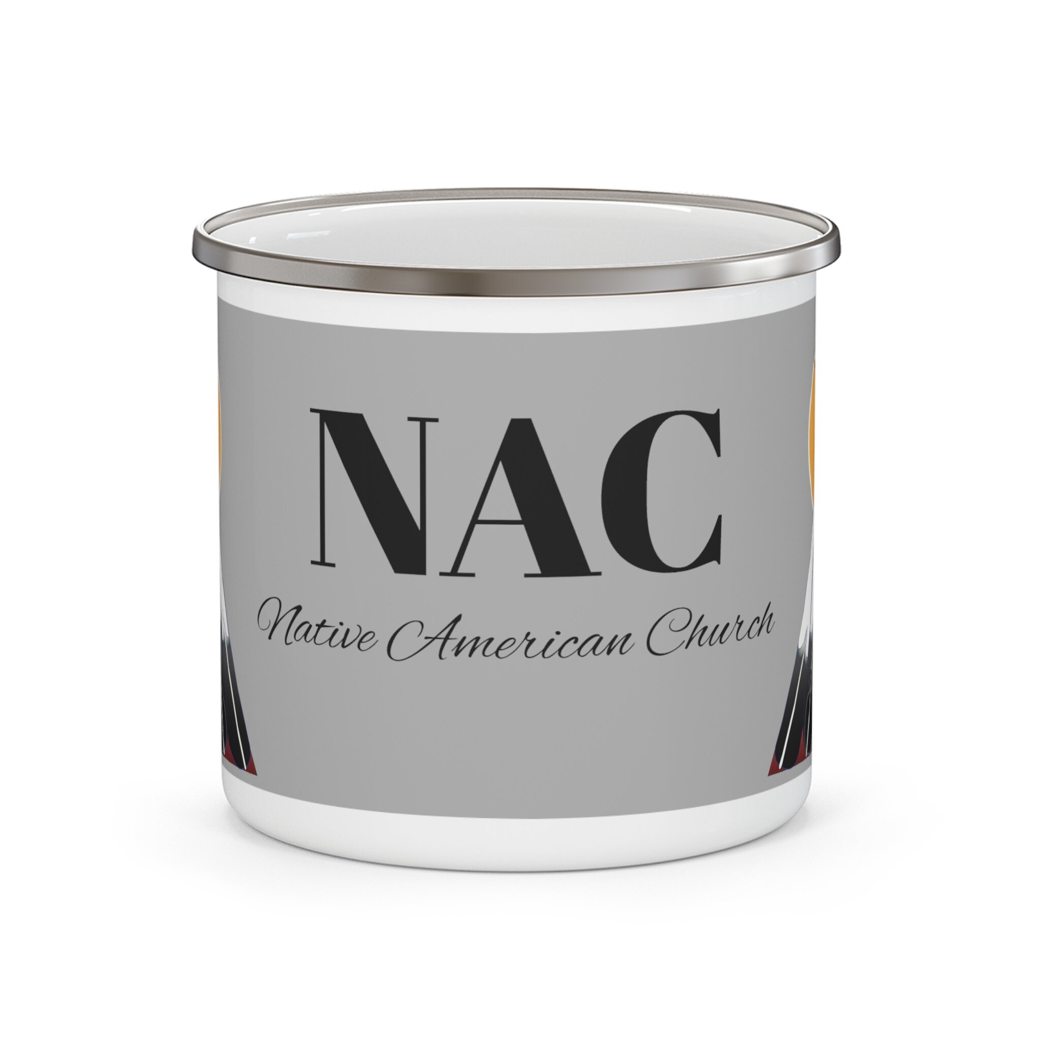 Native American Art Enamel Camping Mug, Native American Tipi Mug, Kiowa ...