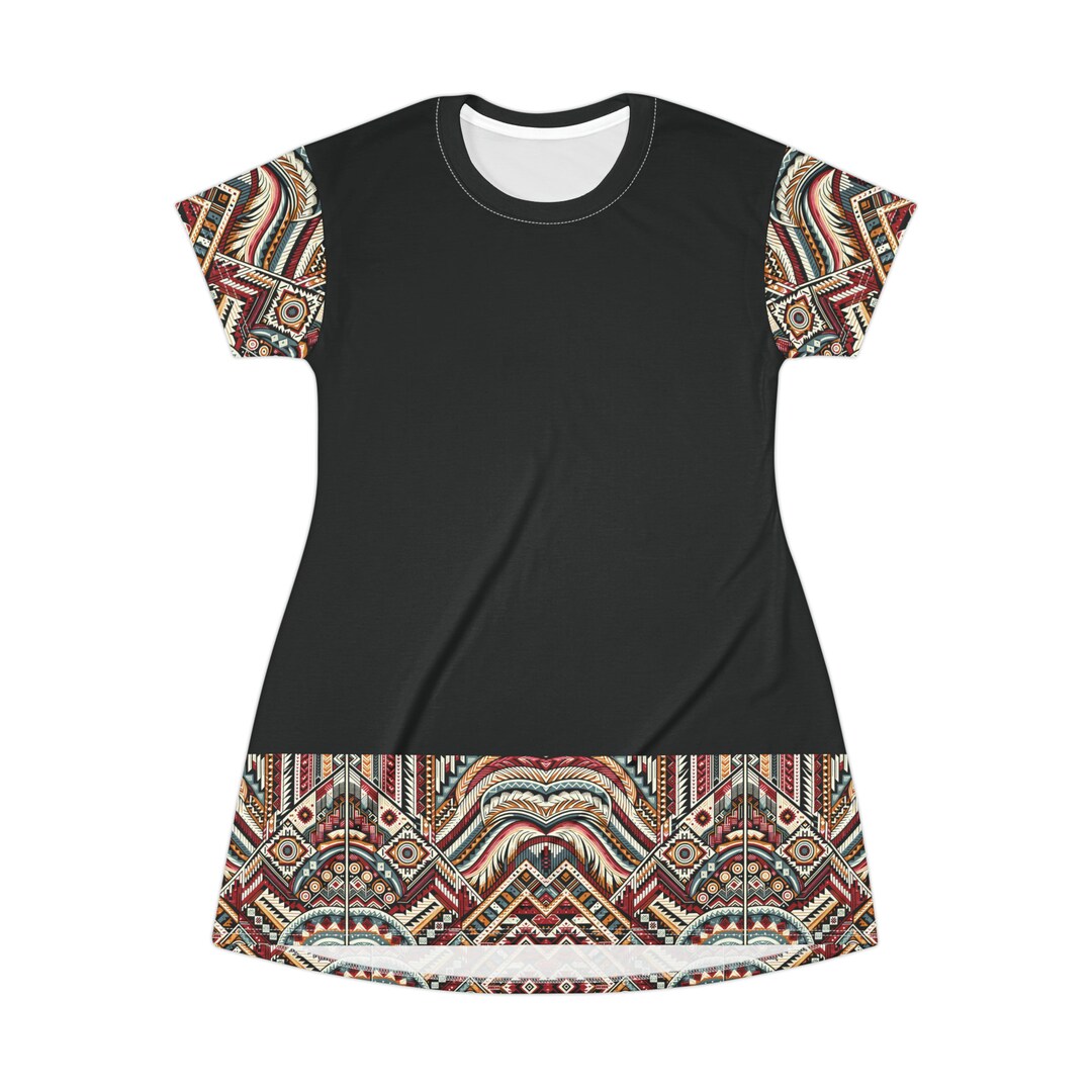 Indigenous Art T Dress Native American Style Design Shirt Dress Mom ...
