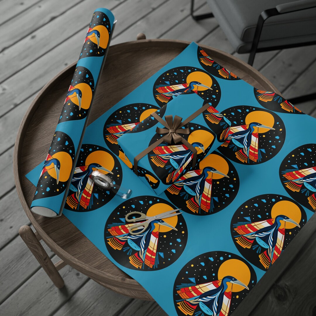 Native American Art Wrapping Papers Indigenous Christmas Gift - Etsy