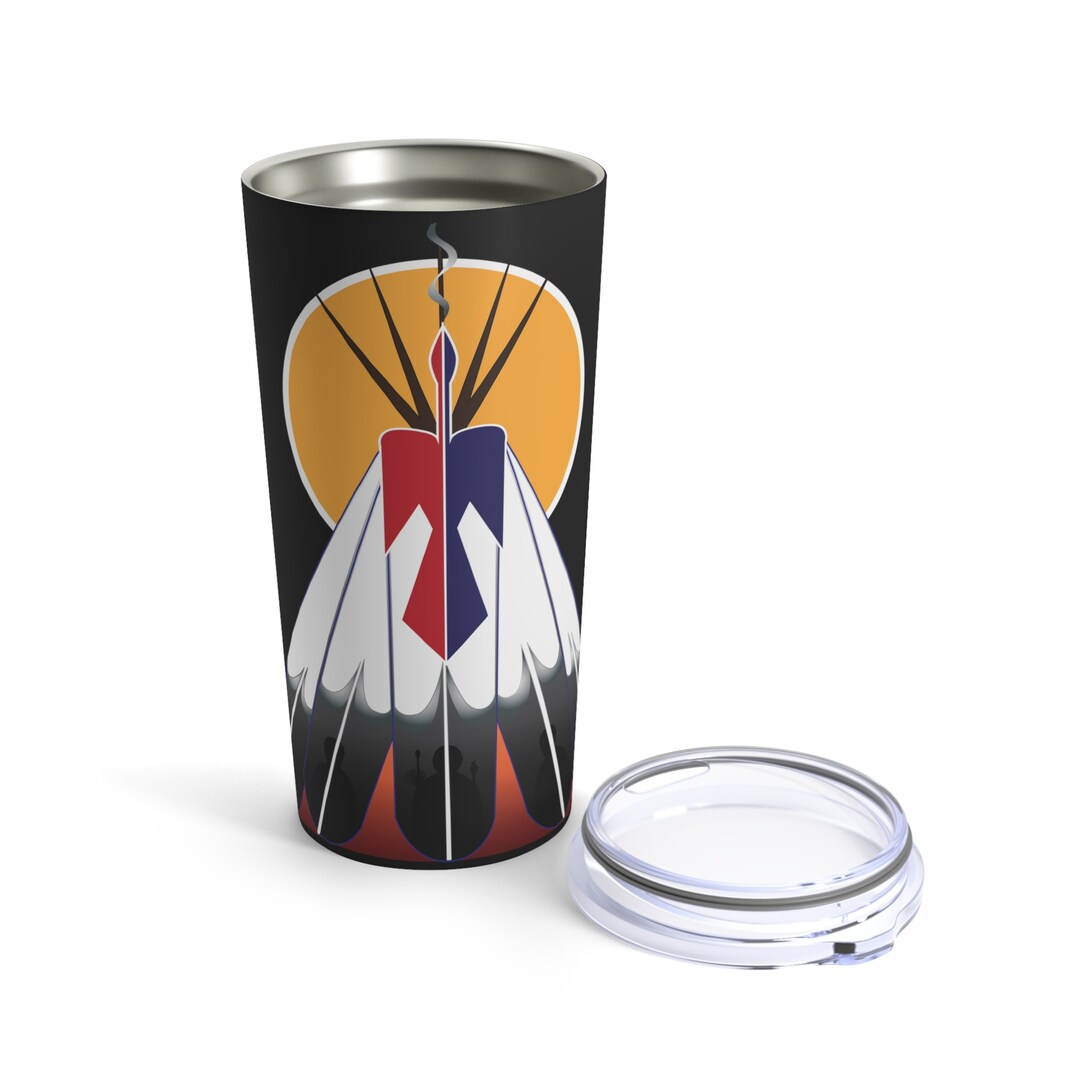 Native American Art Tumbler 20oz, Native American Tipi Tumbler, Native ...