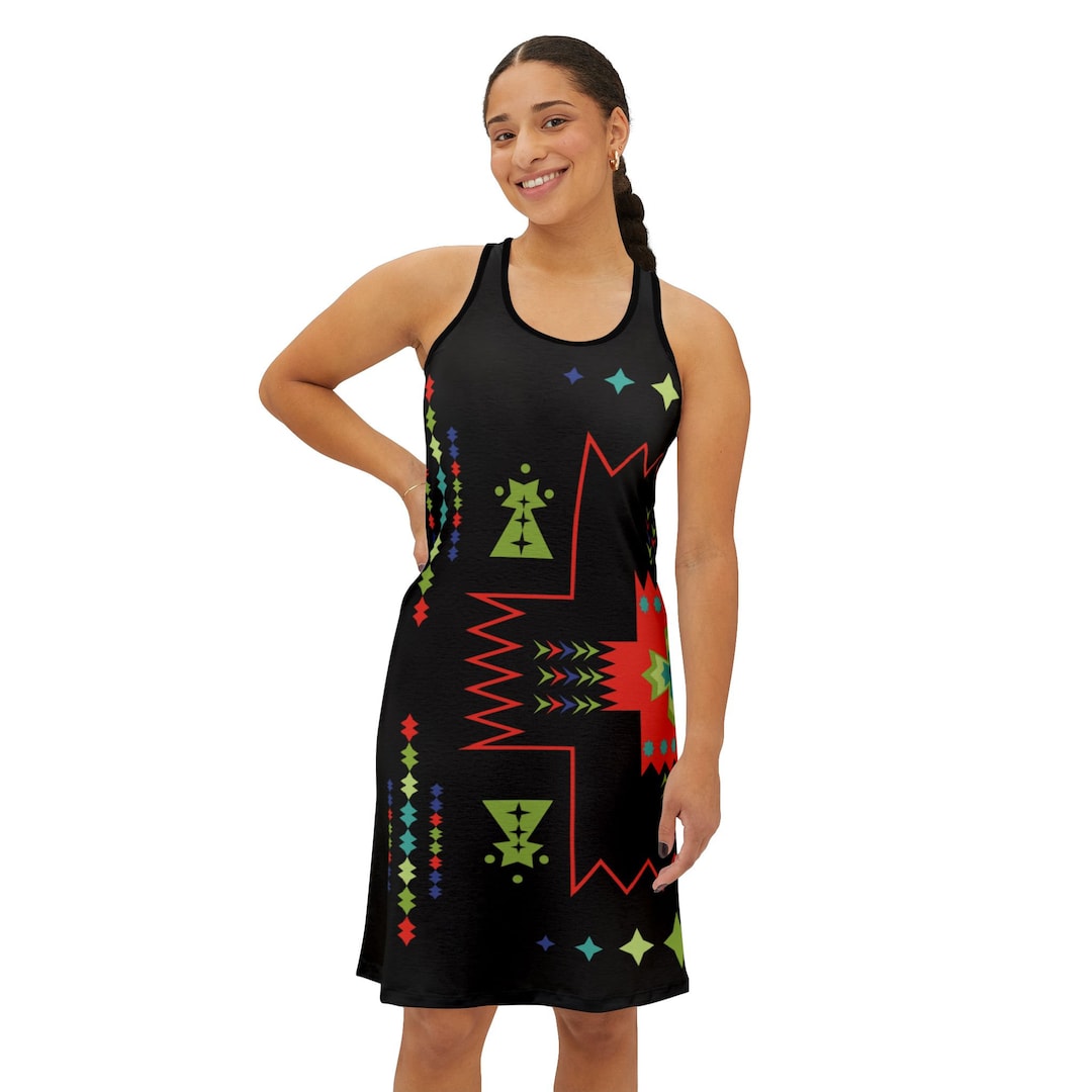 First Nations Design Tank Dress Jersey Dress Native Geometric Art ...