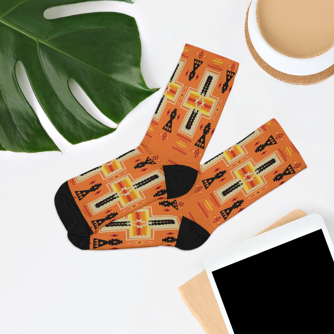 Eco Friendly Socks Native Gift Native Design Footwear Indigenous Style ...
