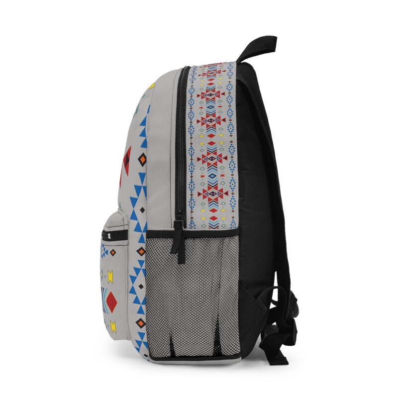 First Nations Backpack School Bag Grey Shapes Backpack Native School ...