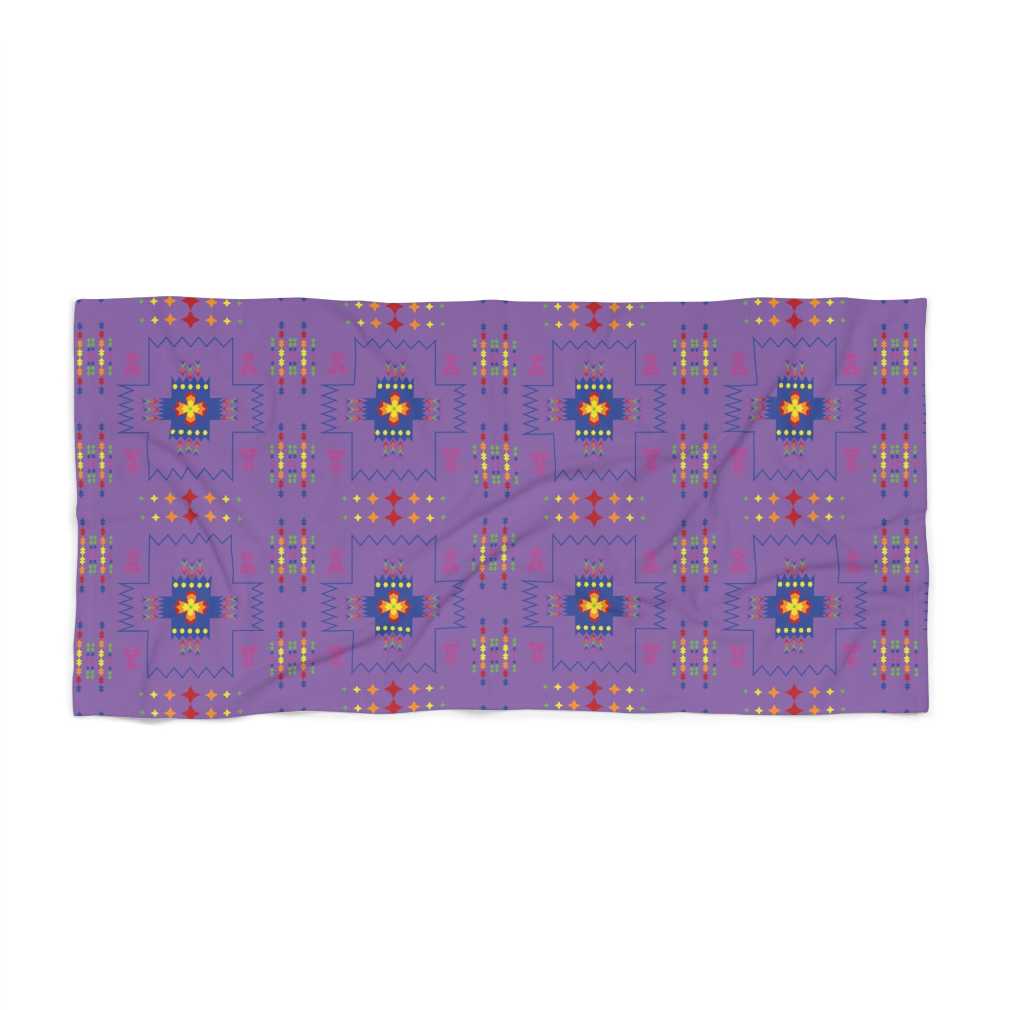 Indigenous Beach Towel Native Beach Towel Southwest Art Summer Vacation ...