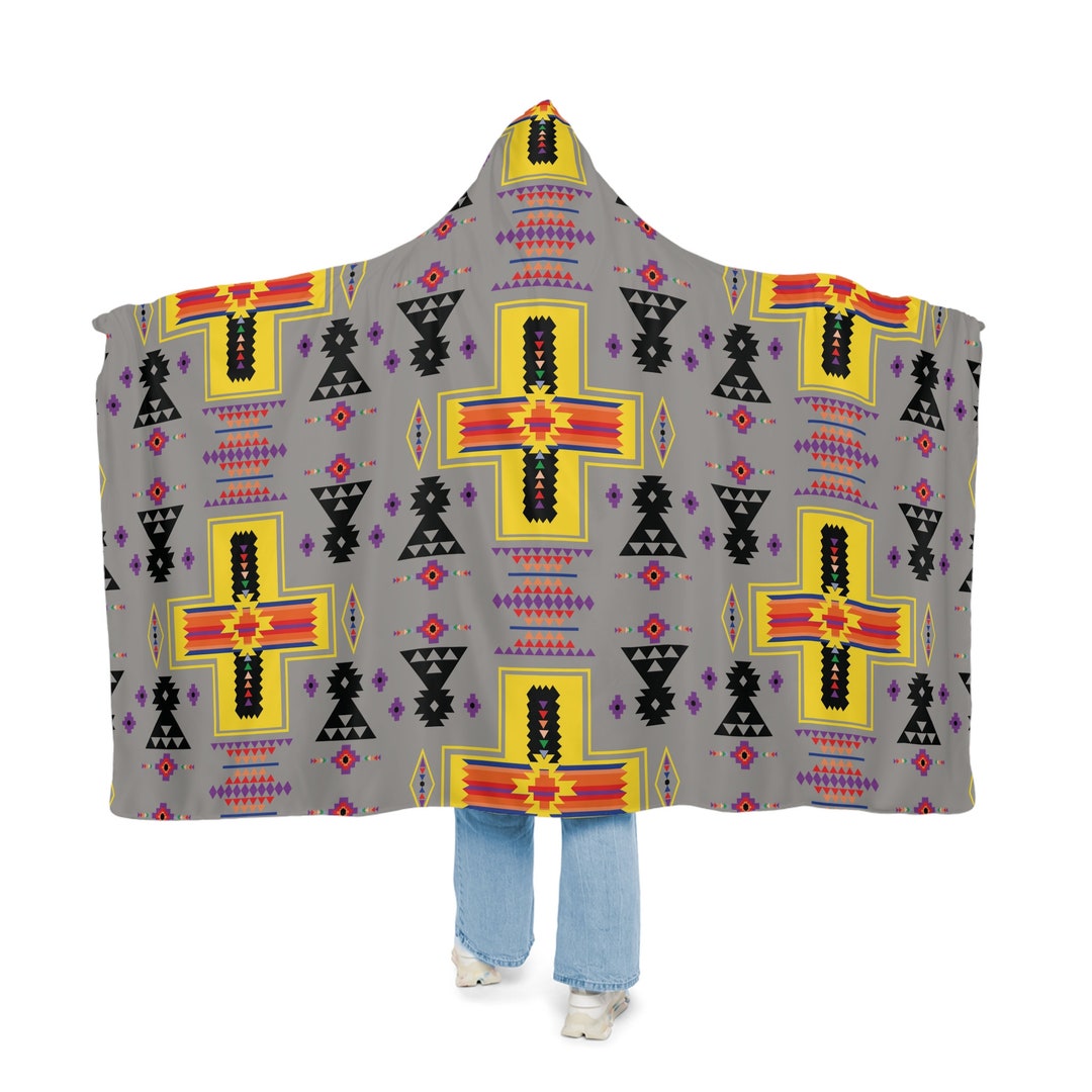 Indigenous Art Snug Blanket Native Art Blanket With Hood First Nations ...