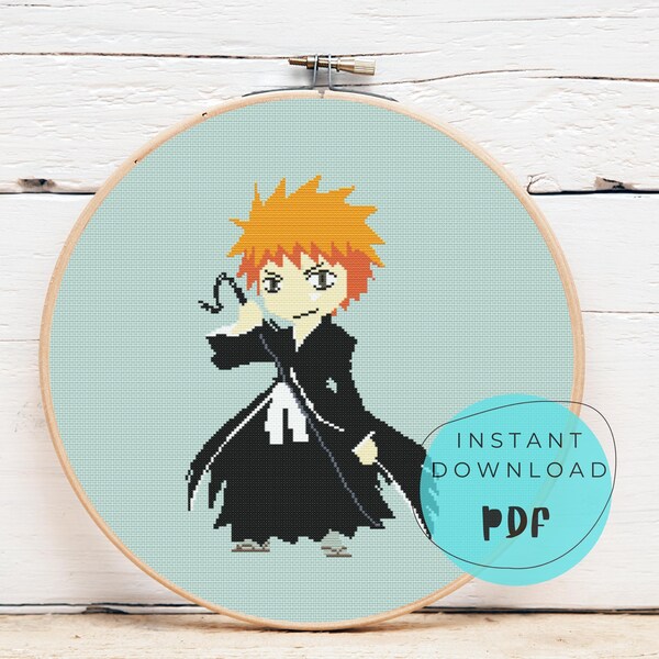 Anime Cross Stitch Kit - Etsy