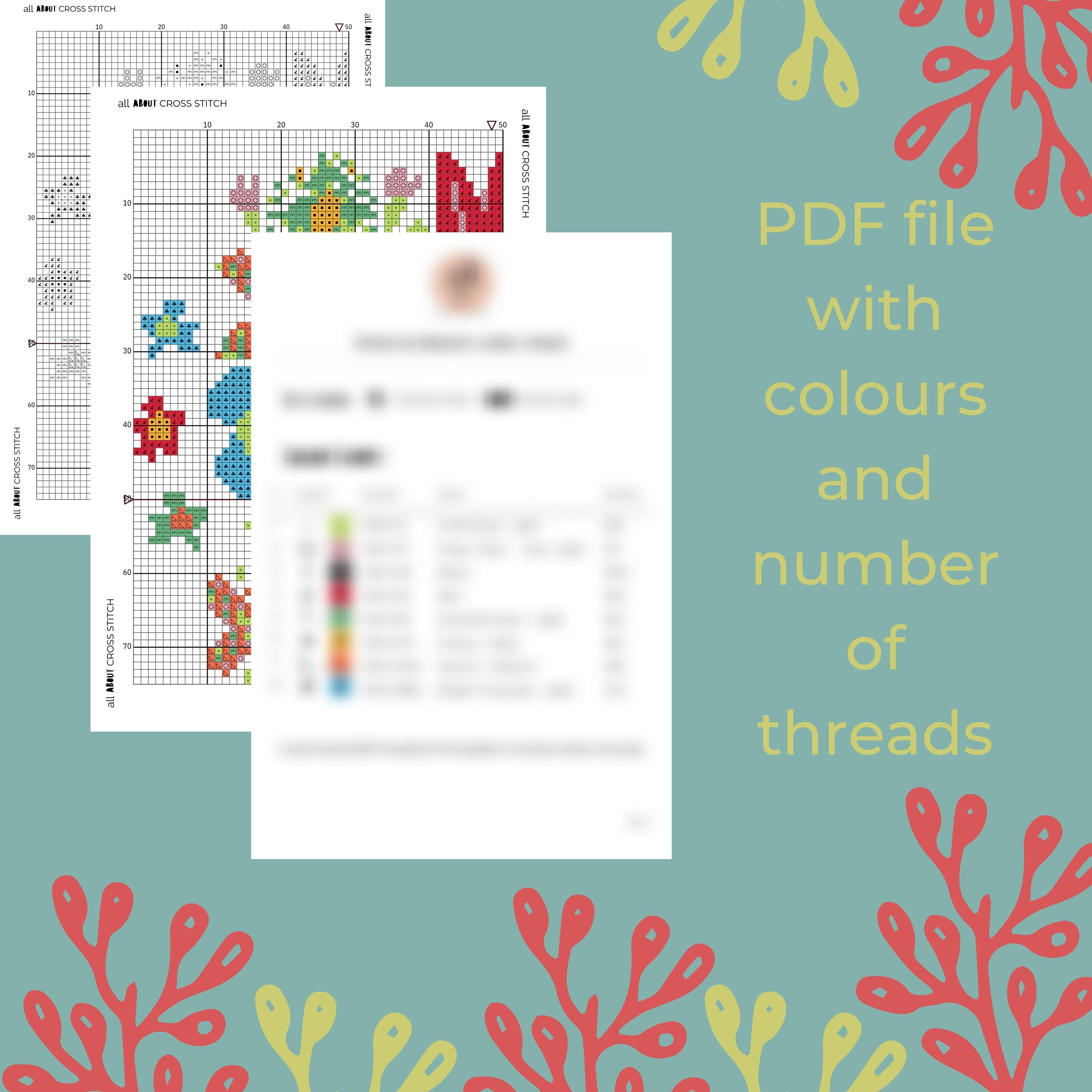 Time to Bloom Cross Stitch Pattern I Modern Instant Download - Etsy