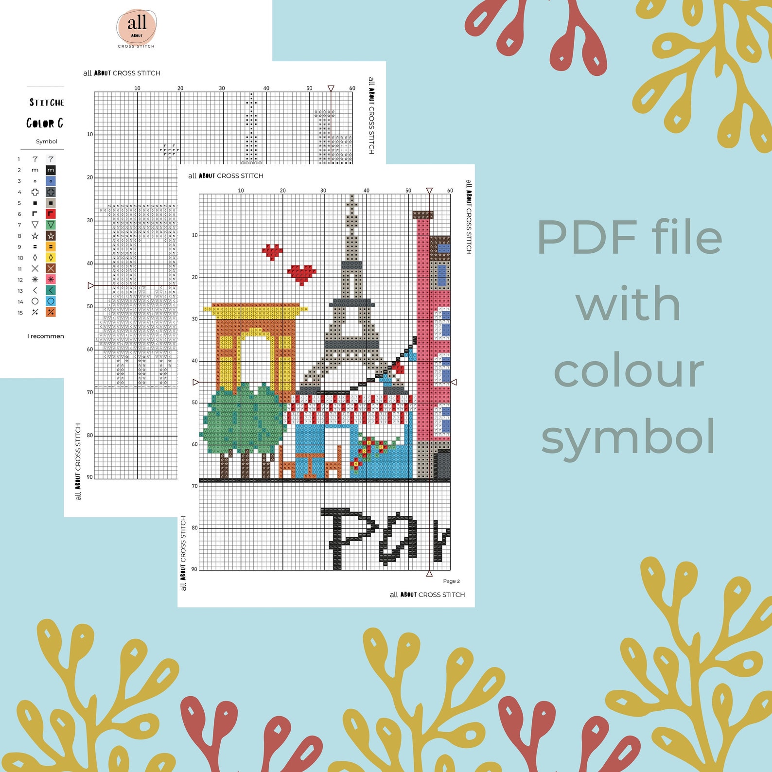 Paris City Cross Stitch Pattern I Romance Cross Stitch Kit I France ...