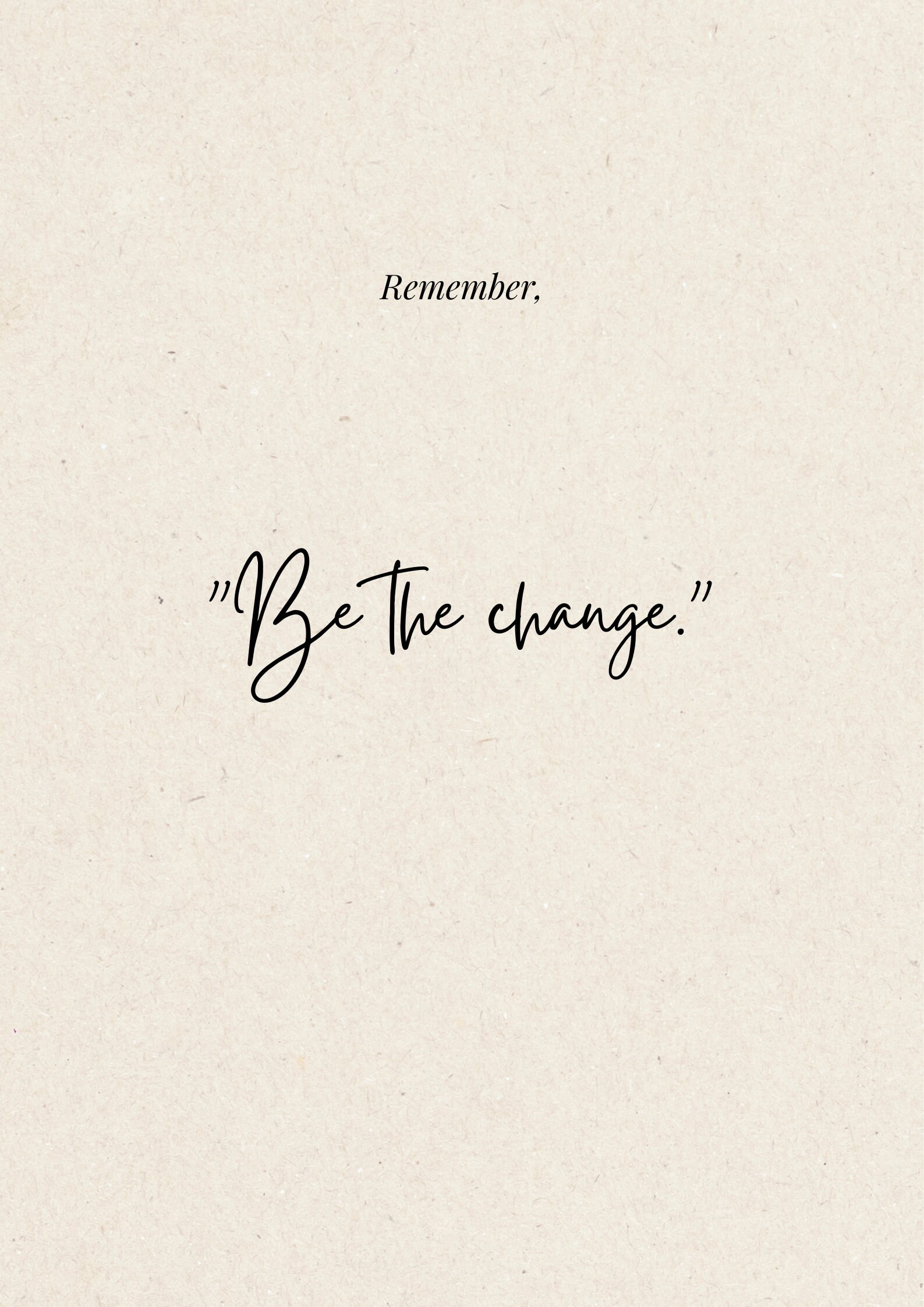 Motivational Poster, 'be the Change - Etsy