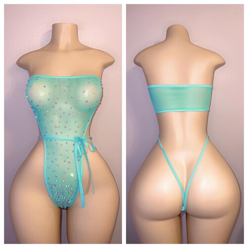 Exotic Dancewear Sheer One Piece Etsy