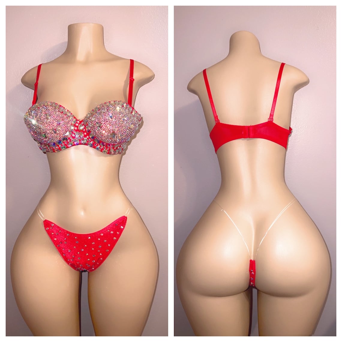 Exotic Dancewear BEDAZZLED BRA SET - Etsy