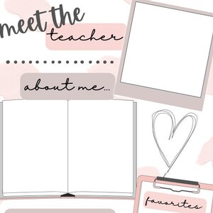Simple Blush Pink Meet the Teacher Template - Etsy