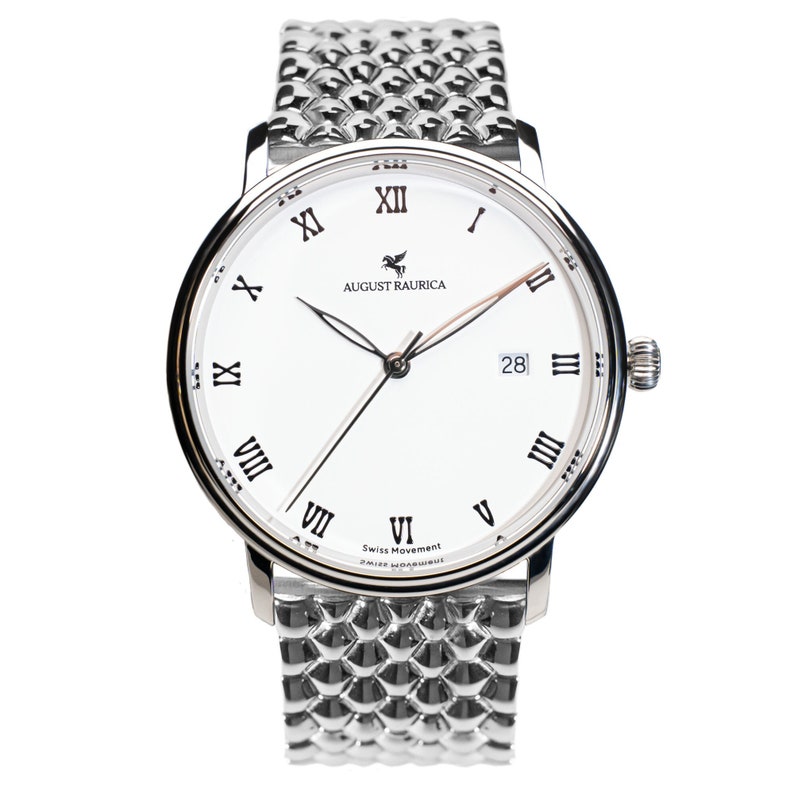 Clockwork Dragon Silver Watch: Swiss Movement, Snakeskin Band - Etsy