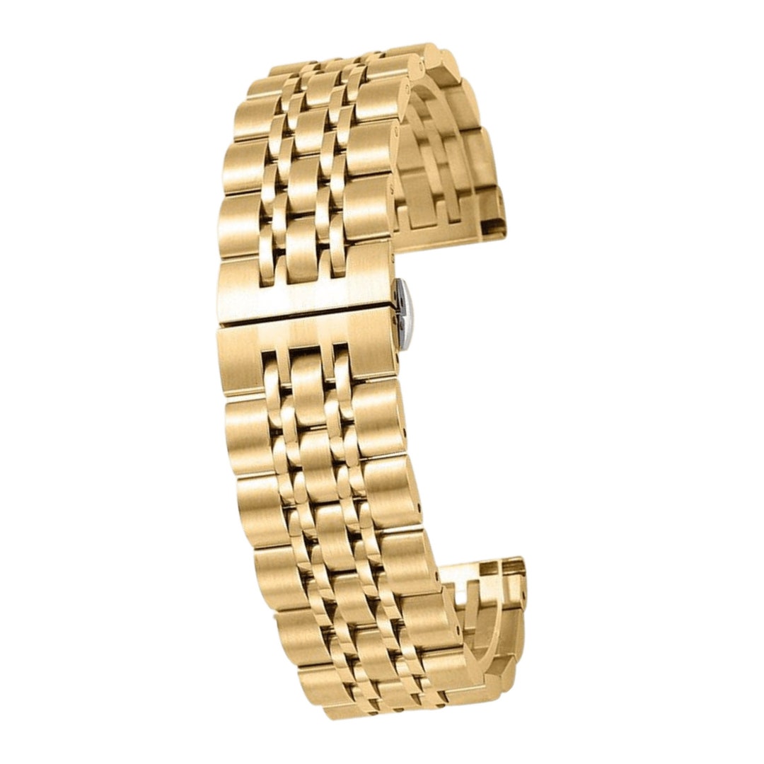Gold Stainless Steel 22mm 5 Link Watch Bracelet,moissanite Watch,seiko ...