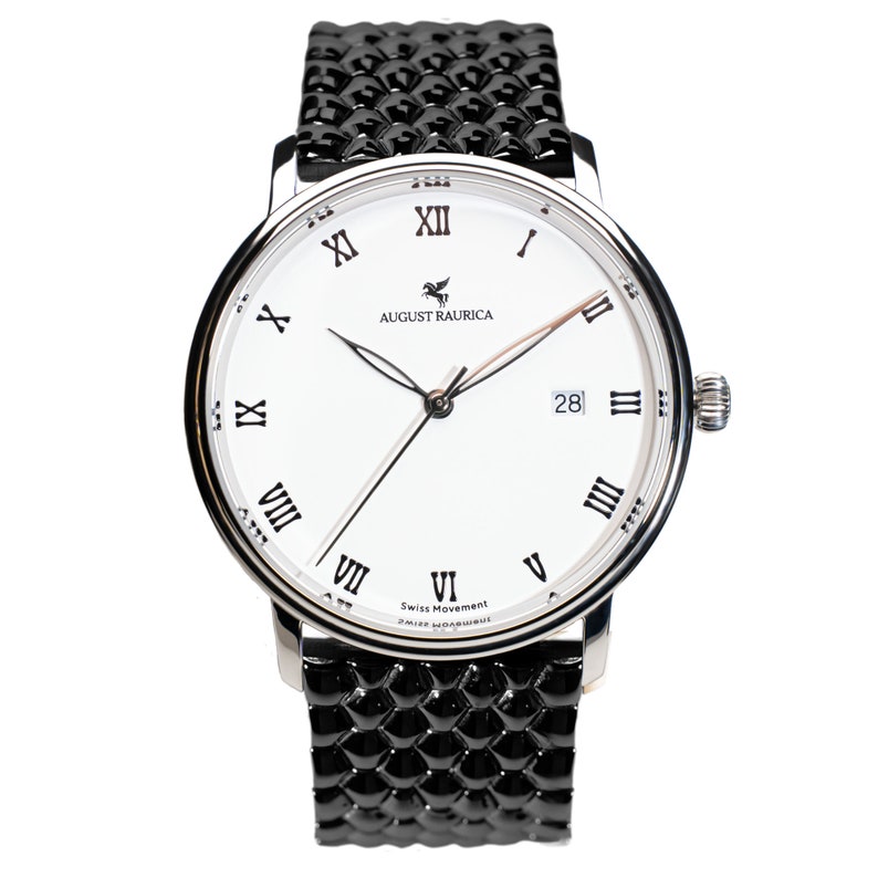 Clockwork Dragon Silver Watch: Swiss Movement, Snakeskin Band - Etsy