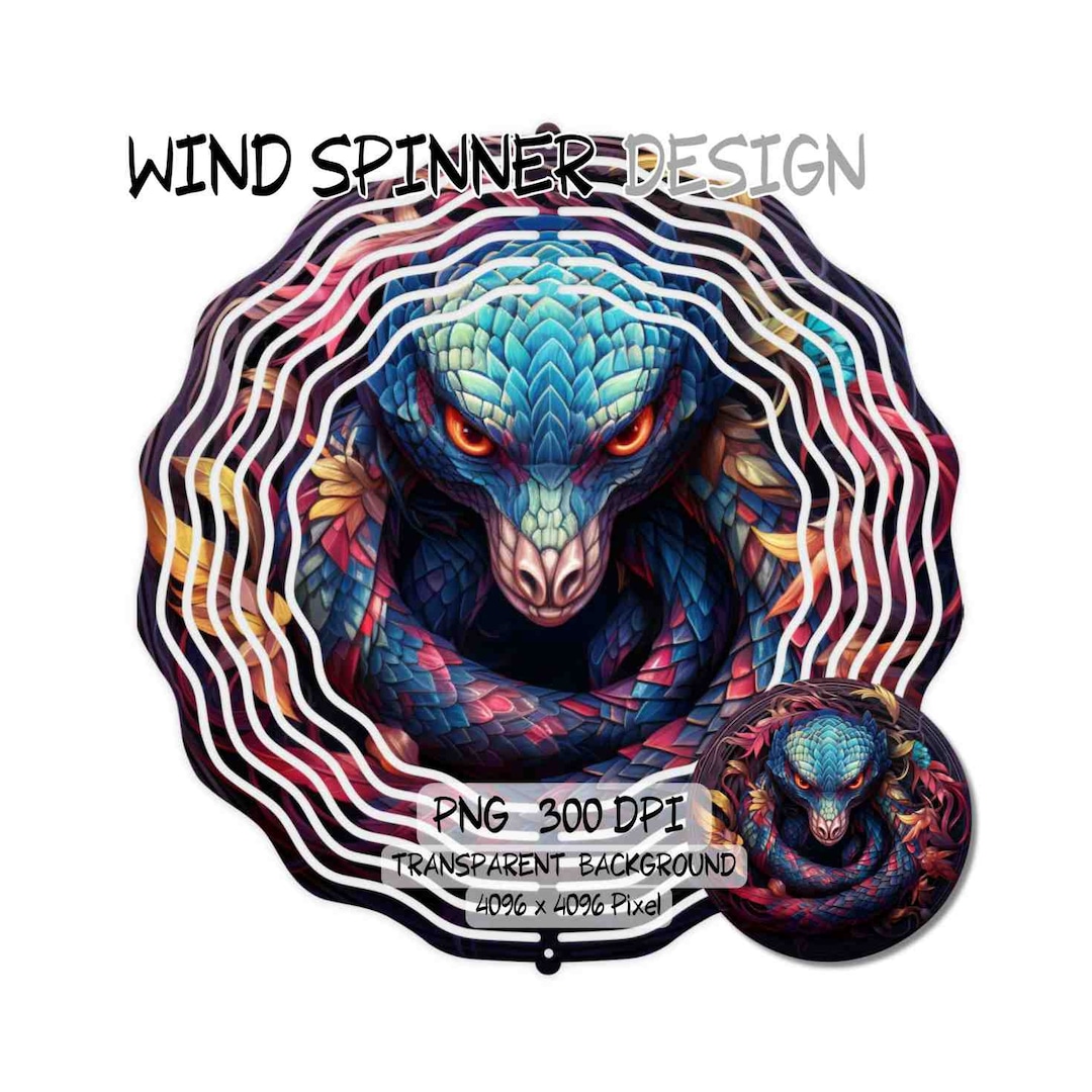 Snake Wind Spinner Sublimation Design Png, Snake Clipart Ornament Png ...