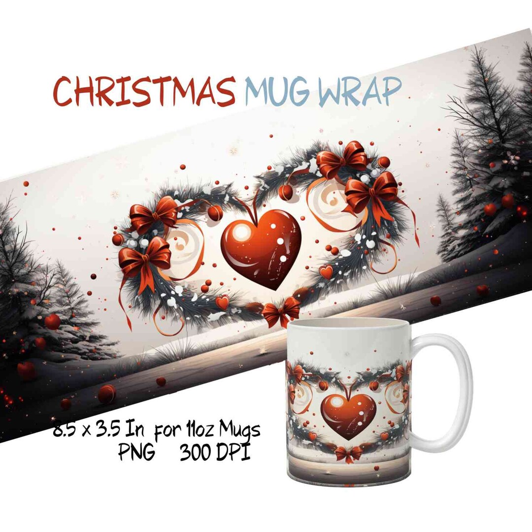 CHRISTMAS Mug Template, Png Mug Wraps, Coffee Mugs Template, Png Design ...