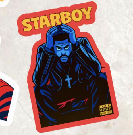 The Weeknd Fan Art Stickers | Water Resistant Semi-gloss Decals - Etsy