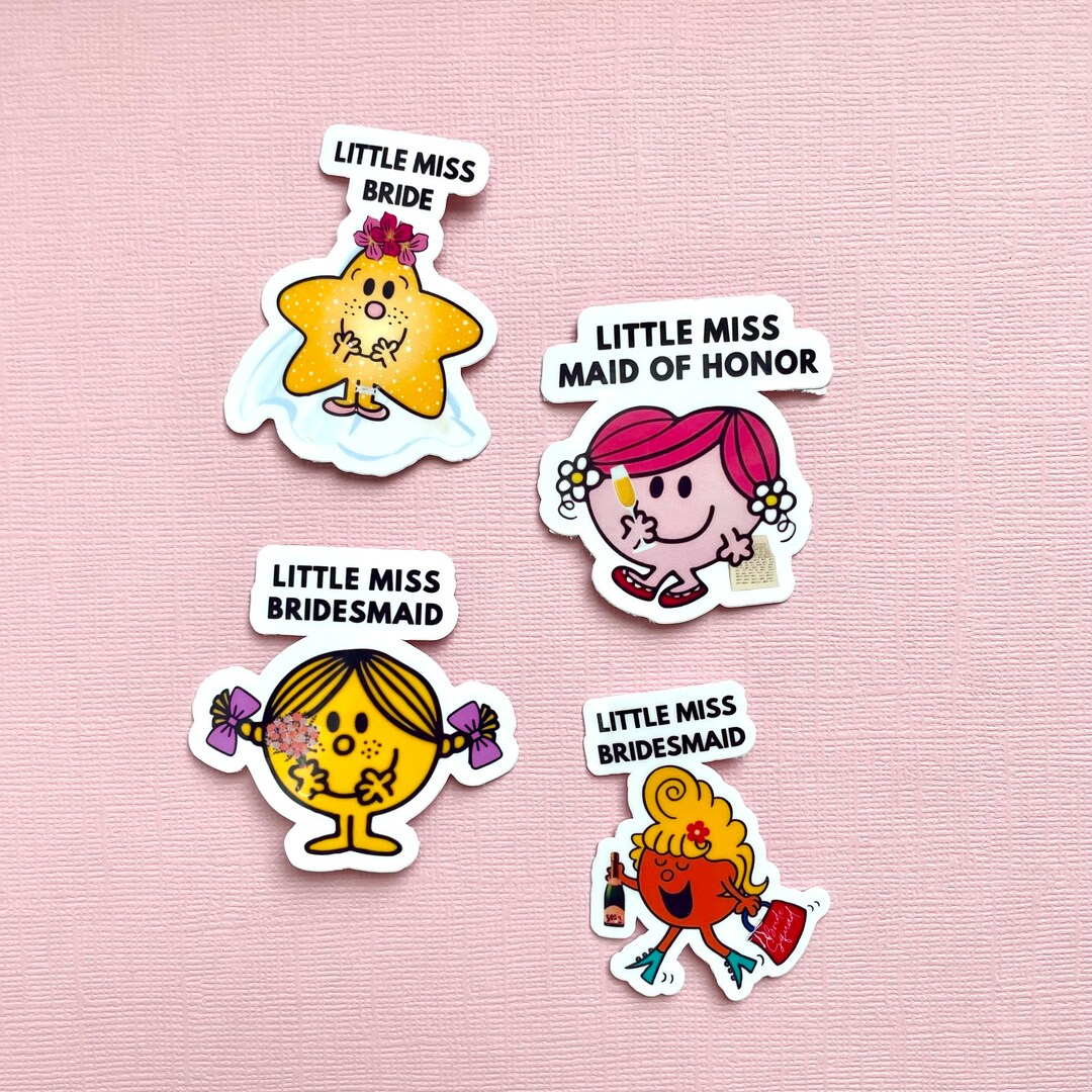 Little Miss Stickers, Little Miss Bride, Bridal Stickers, Little Miss ...
