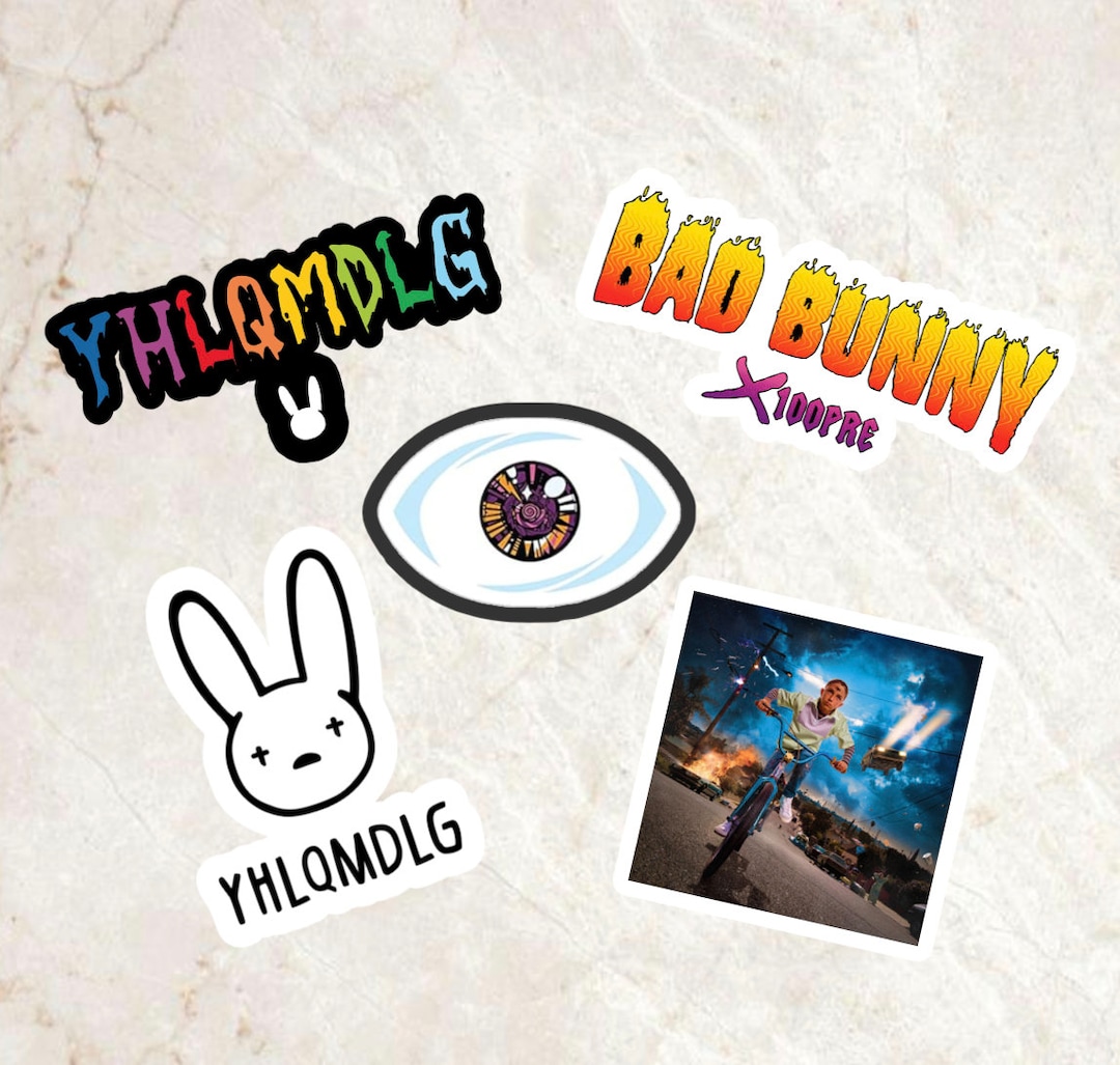 Bad Bunny Stickers, Bad Bunny X100PRE Stickers, Bad Bunny YHLQMDLG ...