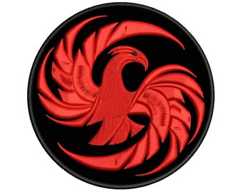 Embroidered Phoenix Patch - Etsy