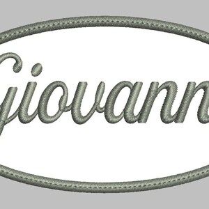 Embroidered Patch NAME ellipse Iron-on Customizable iron on Ellipse ...