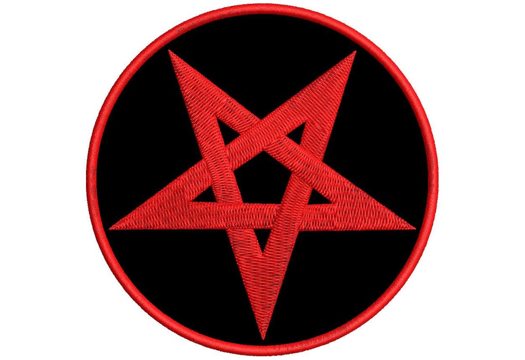 PENTAGRAM Iron-on Embroidered Patch (esoteric Symbology). (iron-on ...