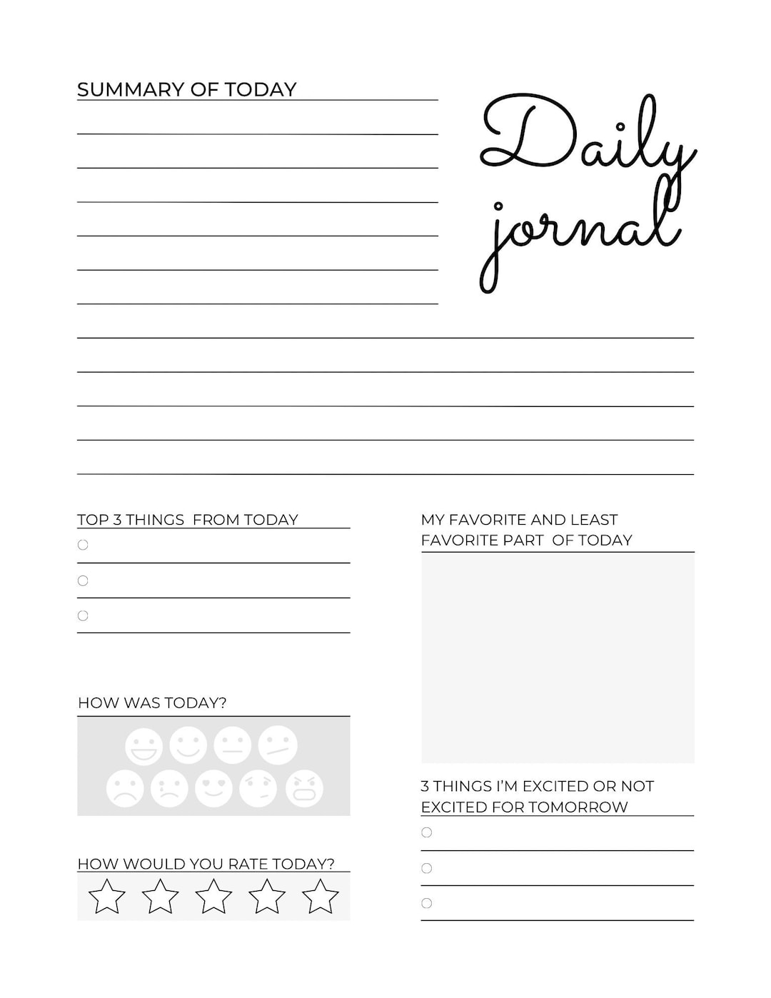 A Daily Journal - Etsy