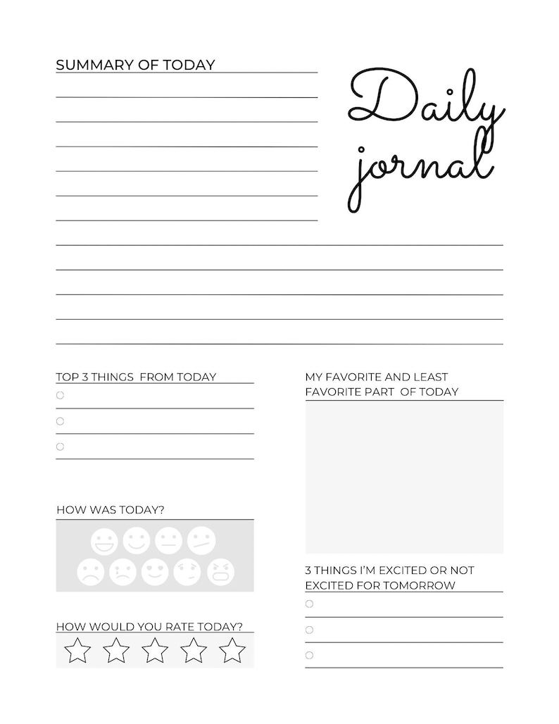 A Daily Journal - Etsy
