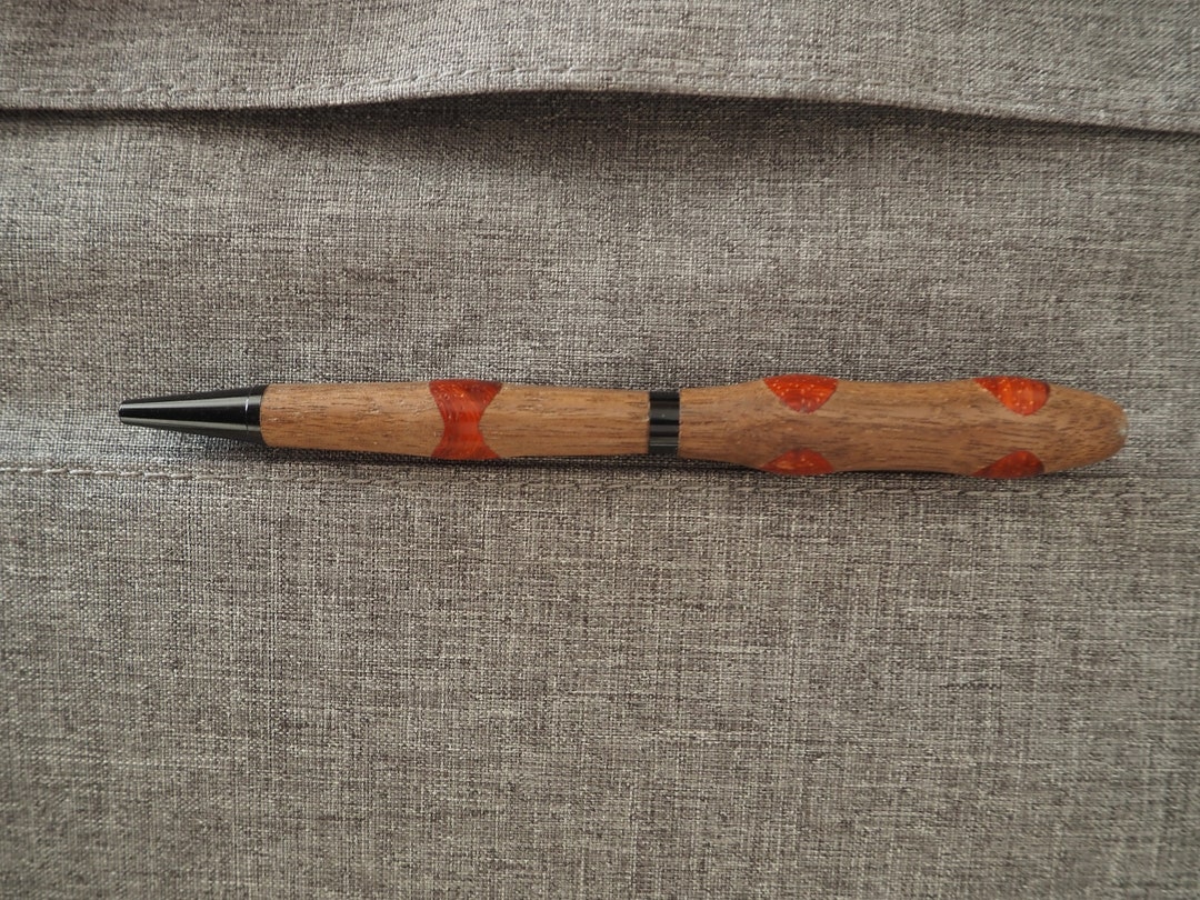 Handmade, Closed End Pen, Desk Pen, Walnut With Paduk - Etsy