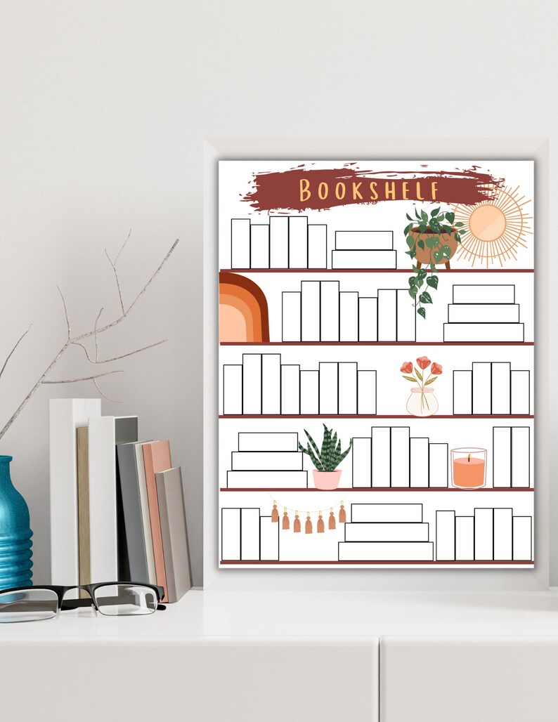 Printable Bookshelf Reading Log - Etsy