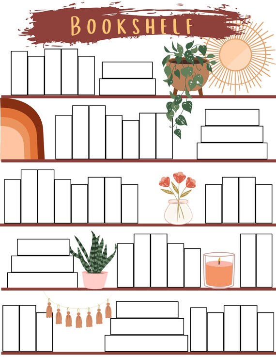 Printable Bookshelf Reading Log - Etsy