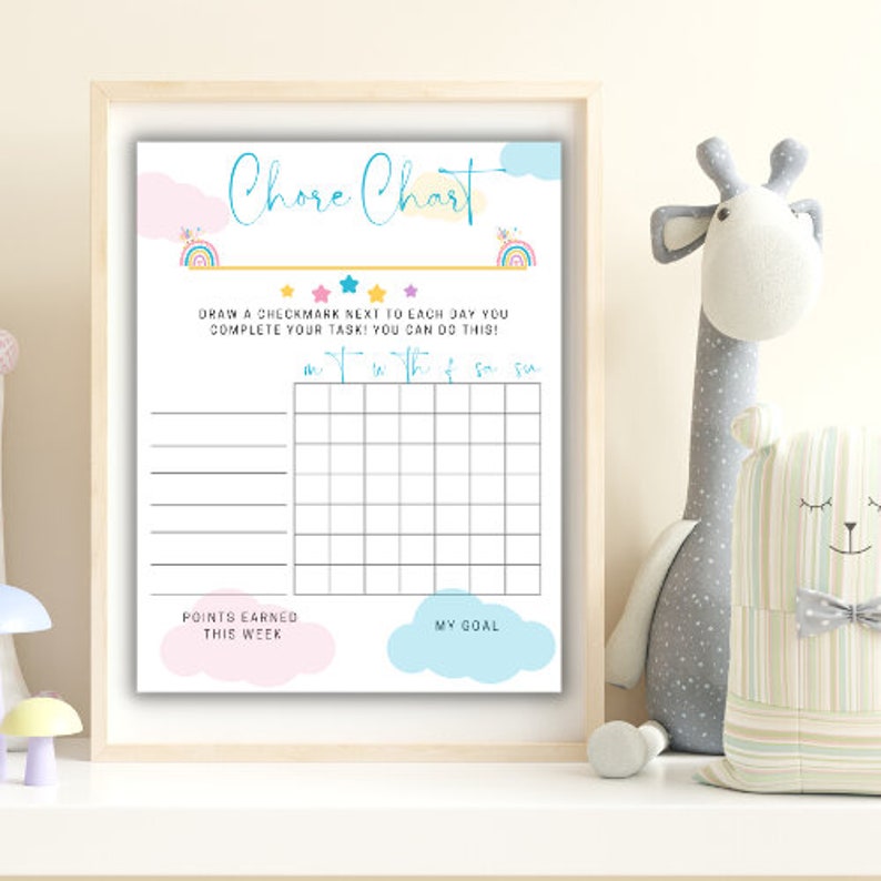 Printable Rainbow Chore Chart - Etsy