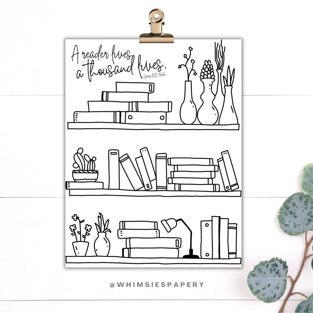 Printable Reading Tracker Black & White - Etsy