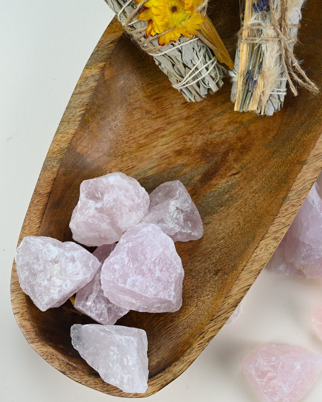 Raw Rose Quarter, Heart Chakras, Stone That Calms the Mind - Etsy