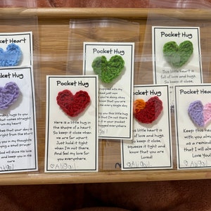 Pocket Hug Hearts - Etsy