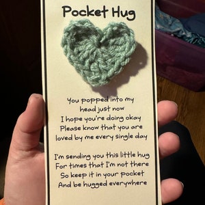 Pocket Hug Hearts - Etsy