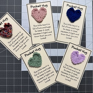 Pocket Hug Hearts - Etsy