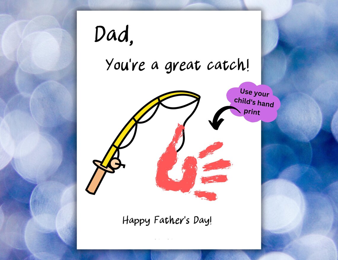 Father's Day Printable-you're a Great Catch!-fishing-teacher Resource ...