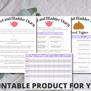 Bowel and Bladder Diary - Etsy