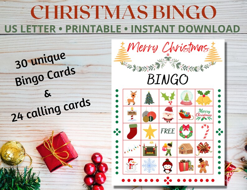 Christmas Bingo Printable - Etsy