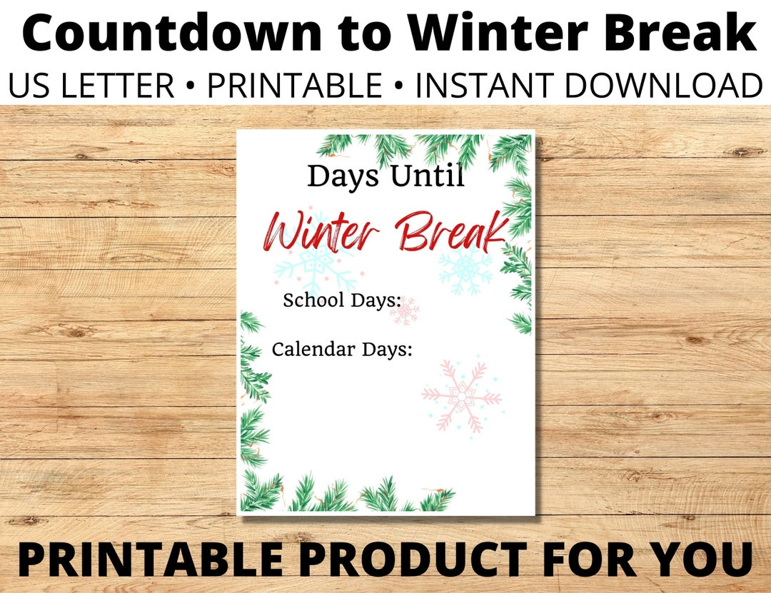 Winter Break Countdown - Etsy