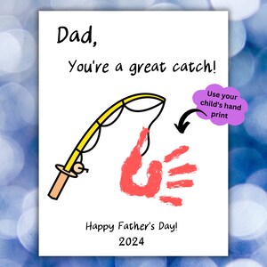 Father's Day Printable-you're a Great Catch!-fishing-teacher Resource ...